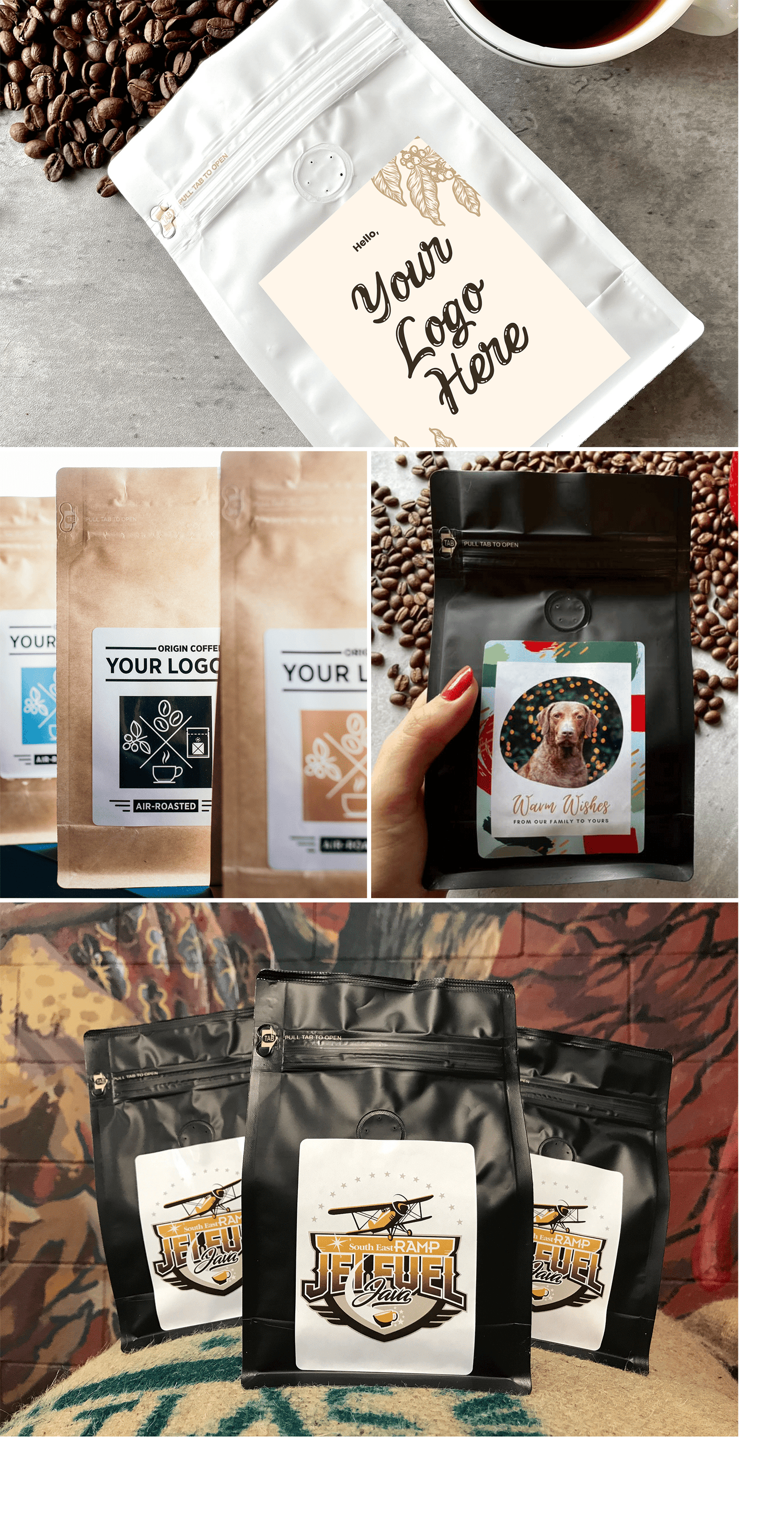 Custom Coffee Favors| 8oz Private Label Bags | Personalized for Events ...