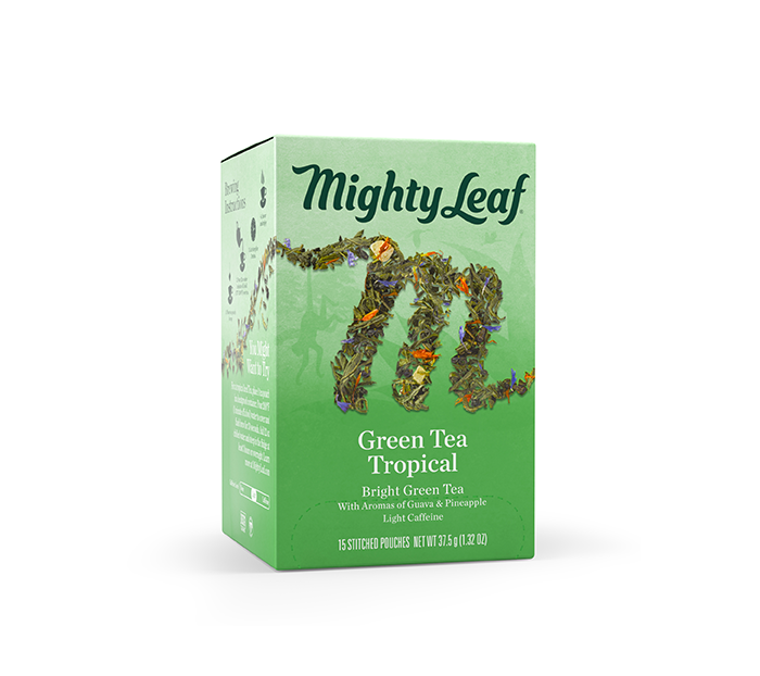 Mighty Leaf - Green Tea Tropical Tea Bags - 15 count
