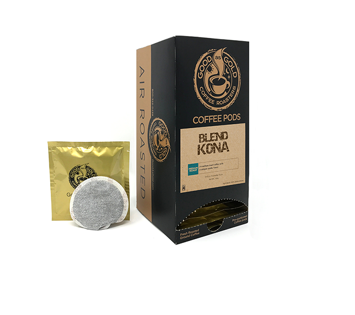 Kona Blend Coffee Pods - Good As Gold Coffee Roasters